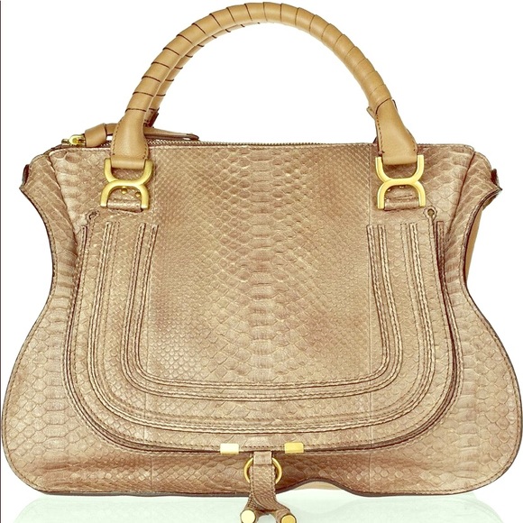 Chloe | Bags | Chloe Marcie Python Large Shoulder Bag | Poshmark